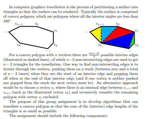 In computer graphics tessellation is the process of | Chegg.com