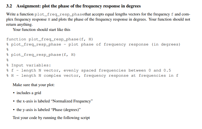 Solved 3 Visualize the Frequency Response To understand what | Chegg.com