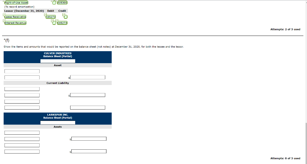 Solved * Problem 21-12 (Part Level Submission) Culver | Chegg.com