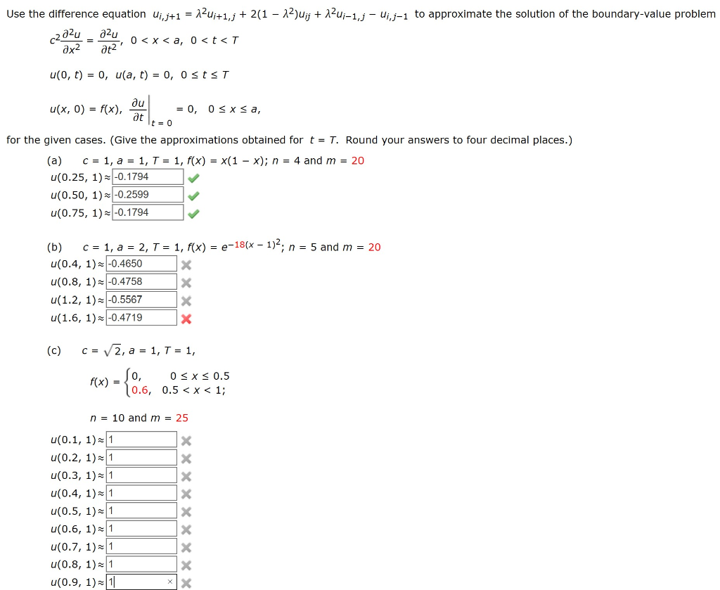 Use the difference equation Ui, j+1 = 12ui+1,j + 2(1 | Chegg.com