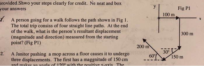 Solved A person going for a walk follows the path shown in | Chegg.com