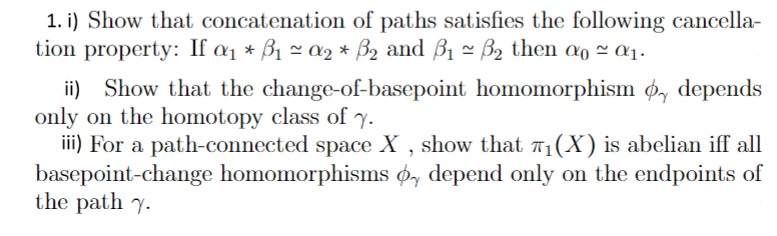 Solved i) ﻿Show that concatenation of paths satisfies the | Chegg.com