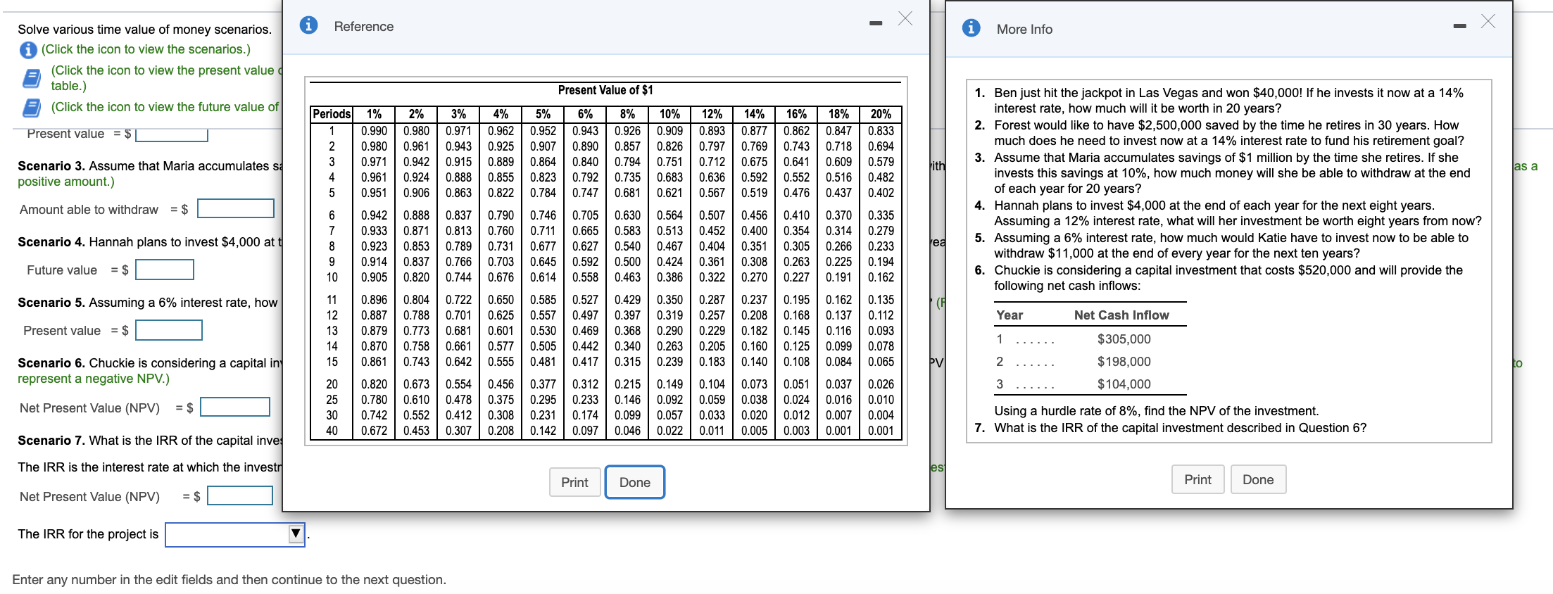 Solved Solve various time value of money scenarios. (Click | Chegg.com