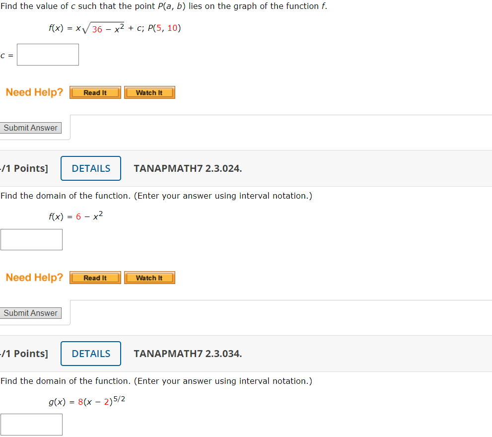 Solved Find the value of c ﻿such that the point P(a,b) ﻿lies | Chegg.com
