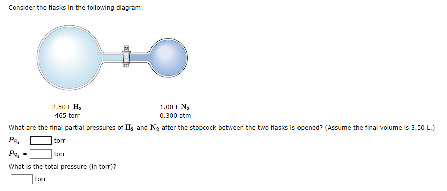 Solved Consider the flasks in the following diagram. 100 | Chegg.com