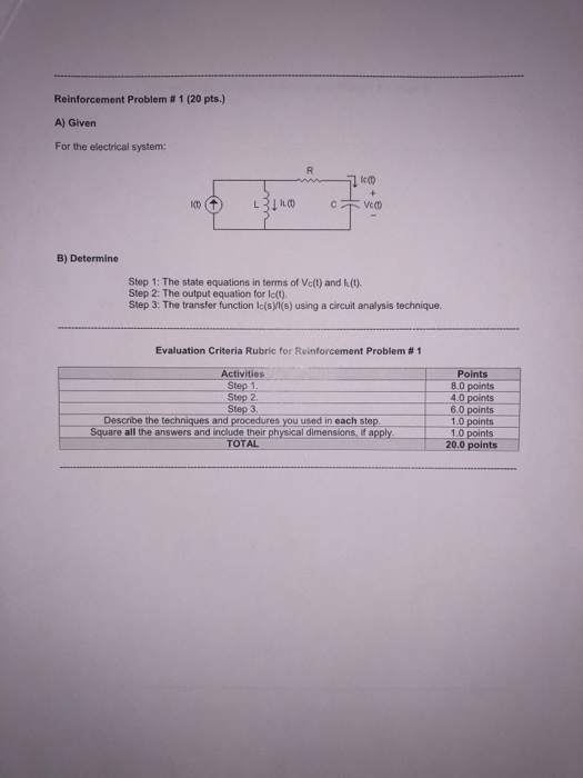 Solved Reinforcement Problem # 1 (20 pts.) A) Given For the | Chegg.com