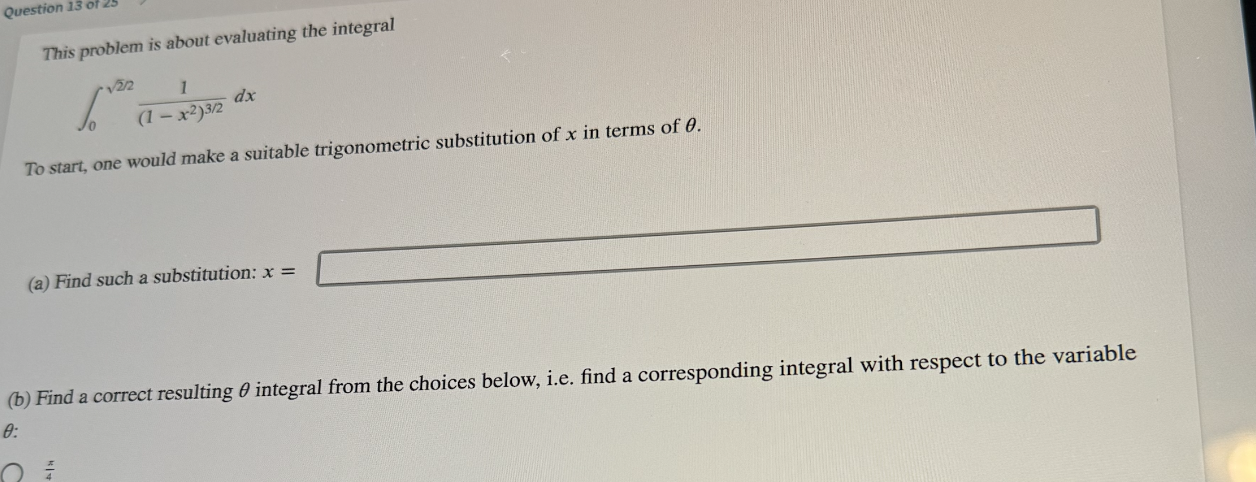 Question 13 ﻿of 25This problem is about evaluating | Chegg.com