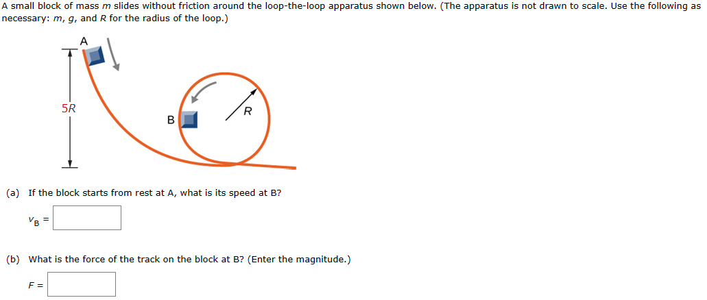 Solved A small block of mass m slides without friction | Chegg.com