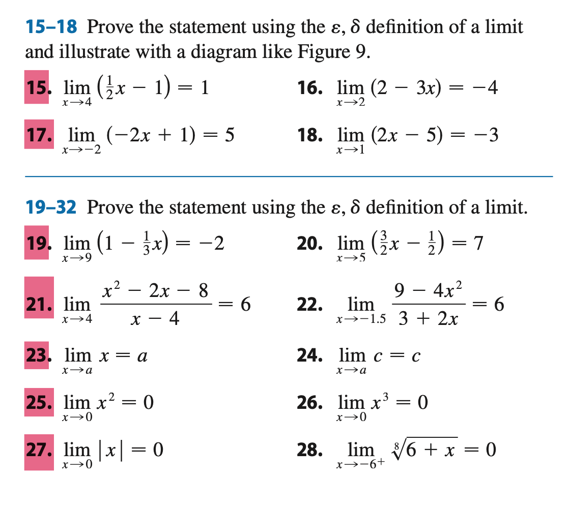 Solved 19-32 ﻿Prove the statement using the ε,δ ﻿definition | Chegg.com