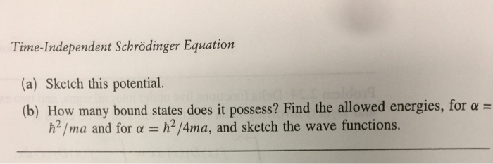 Solved *Problem 2.27 Consider the double delta-function | Chegg.com