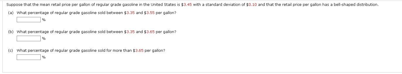 Solved (a) What percentage of regular grade gasoline sold | Chegg.com