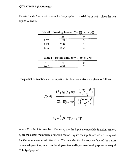 Solved Some parameter values are given as follows: | Chegg.com