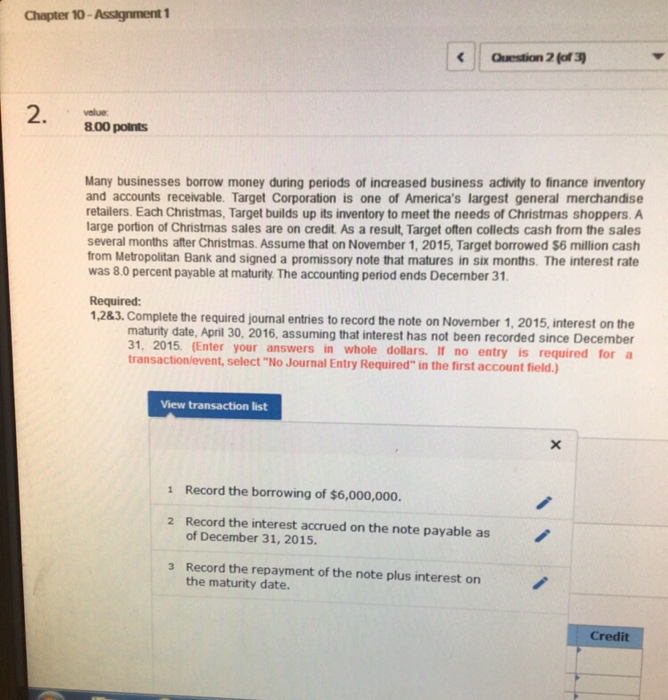 Solved Chapter 10-Assignment Question 2 (of 800 points Many | Chegg.com