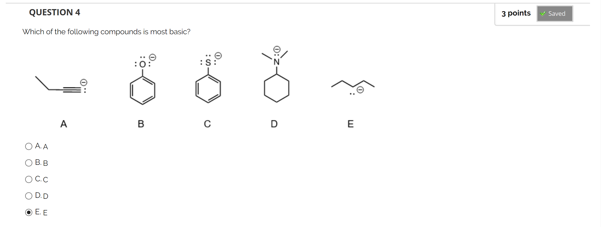 Solved QUESTION 4 3 points Saved Which of the following | Chegg.com