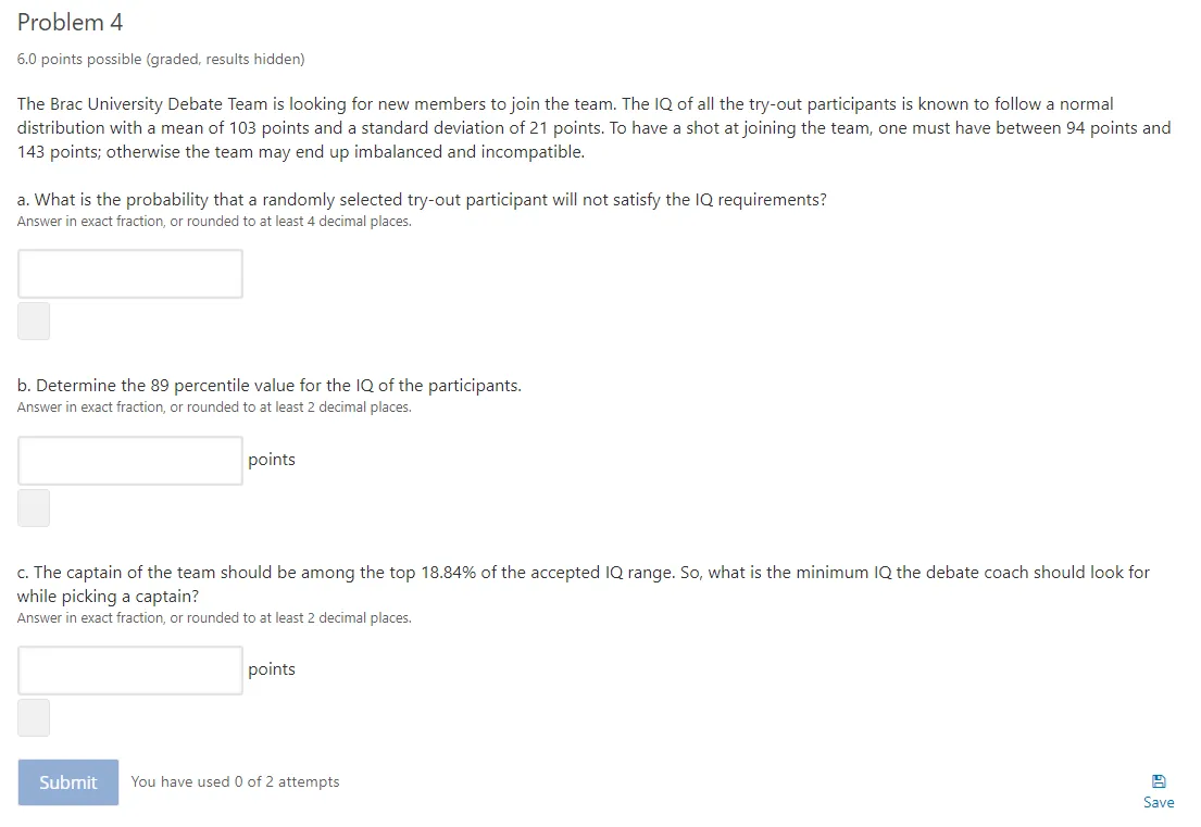 Solved Problem 4 6.0 points possible (graded, results | Chegg.com