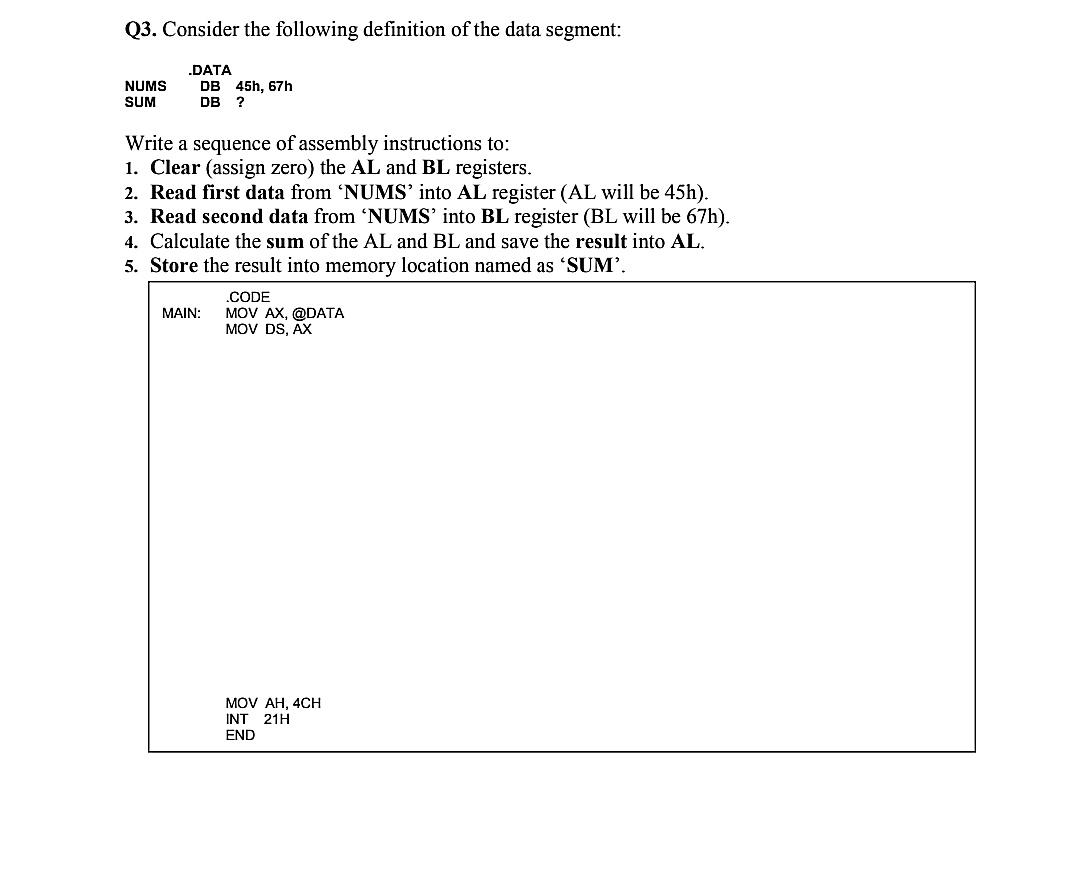 Solved Q3. Consider the following definition of the data | Chegg.com