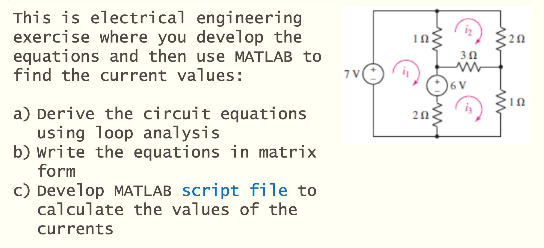 Solved i2 1ΩΣ 212 This is electrical engineering exercise | Chegg.com