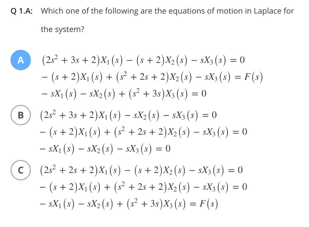 Solved Represent The System Shown In The Figure Below In