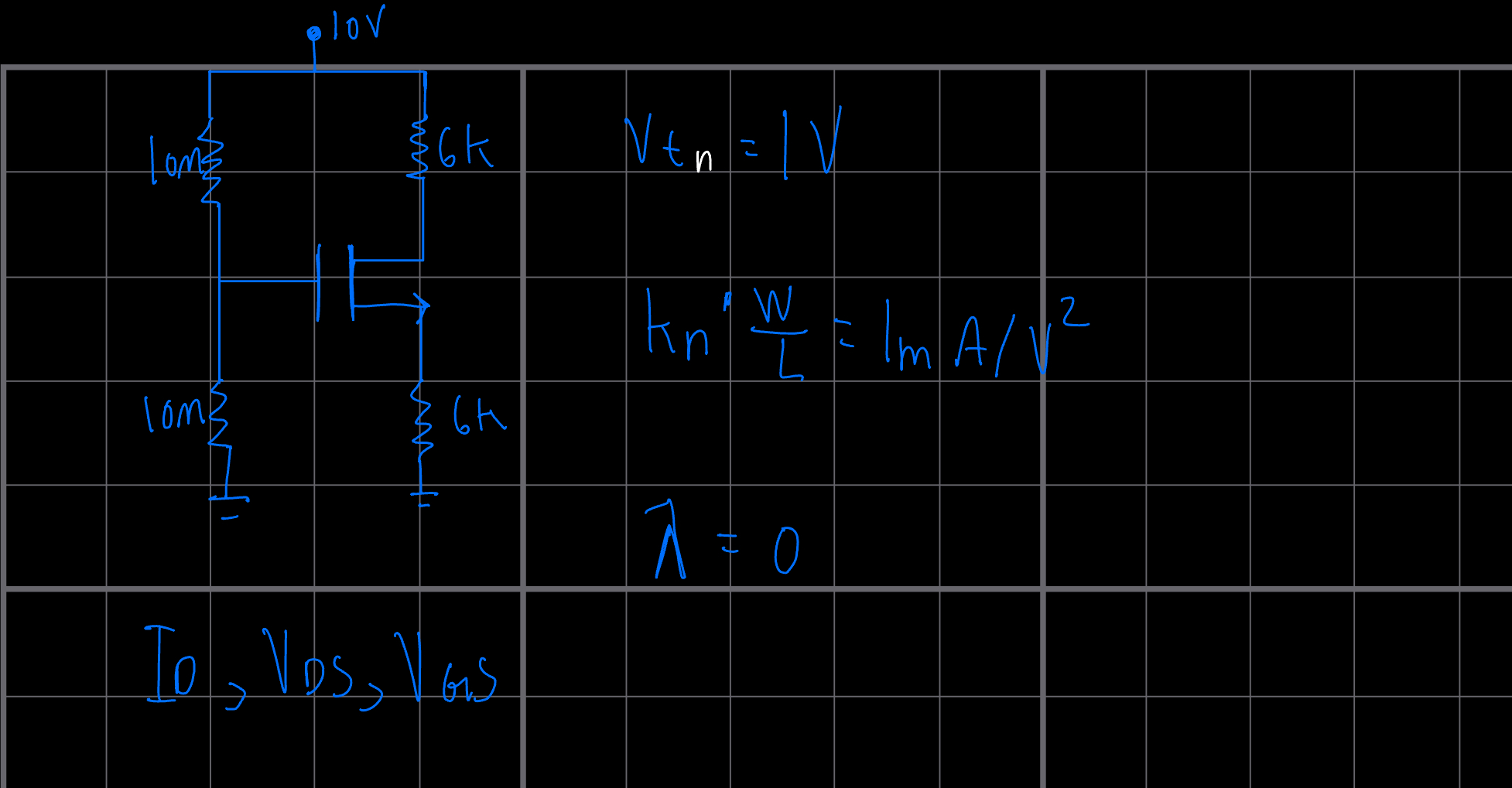 Solved For The pictured circuit with an NMOS transistor, | Chegg.com