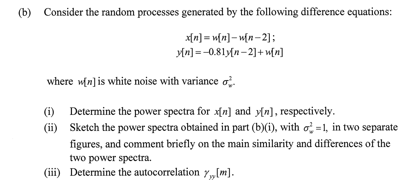 Consider the random processes generated by the | Chegg.com