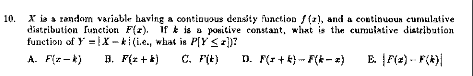Solved X is a randor variable having a continuous density | Chegg.com