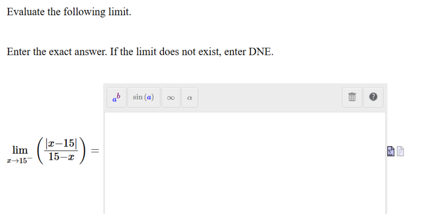 Solved Evaluate the following limit.Enter the exact answer. | Chegg.com