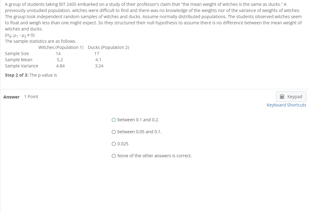 Solved A group of students taking BIT 2405 embarked on a | Chegg.com