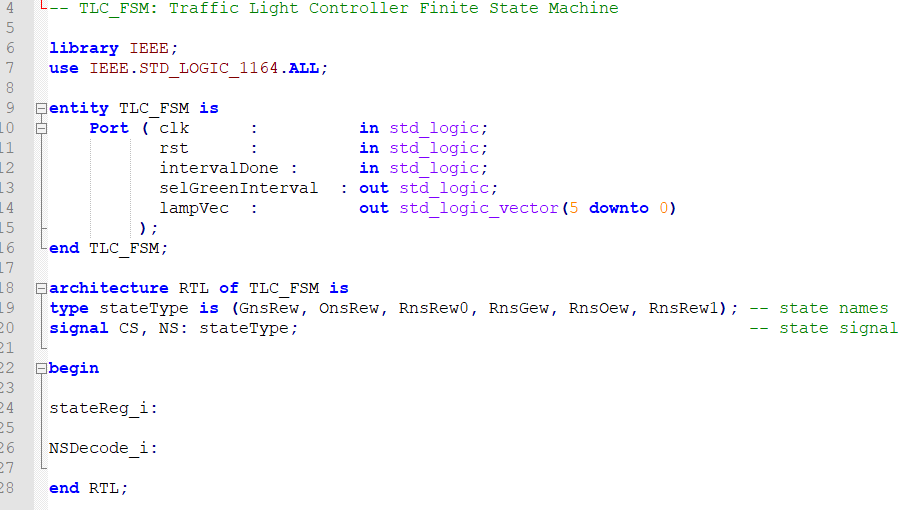 Vhdl Traffic Light Controller Tasks • Design The 