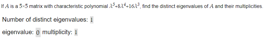 Solved If A is a 5x5 matrix with characteristic polynomial | Chegg.com
