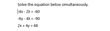 Solved Solve the equation below simultaneously. | Chegg.com