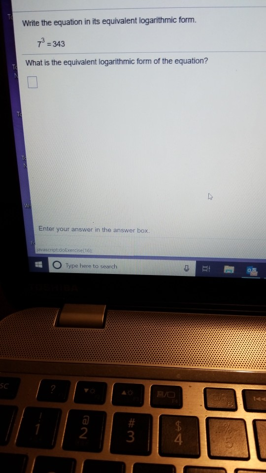 Solved Write the equation in its equivalent logarithmic | Chegg.com