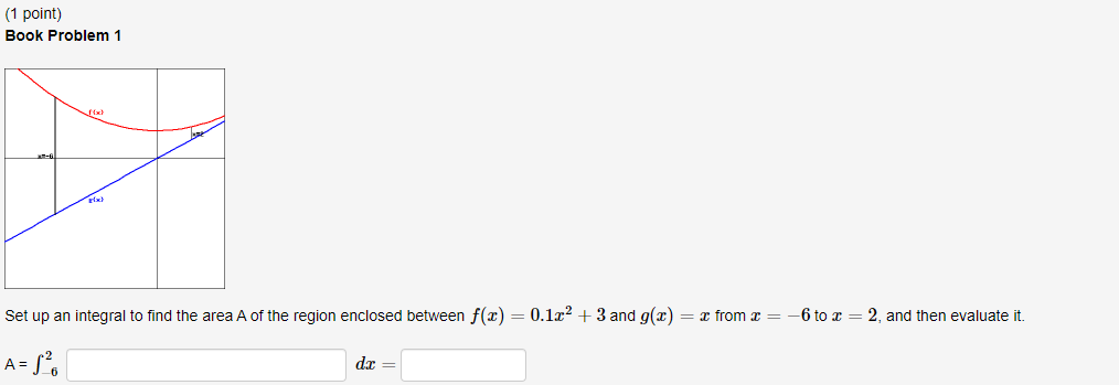 Solved (1 point) Book Problem 1 Set up an integral to find | Chegg.com