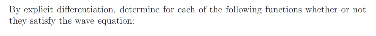 Solved By explicit differentiation, determine for each of | Chegg.com
