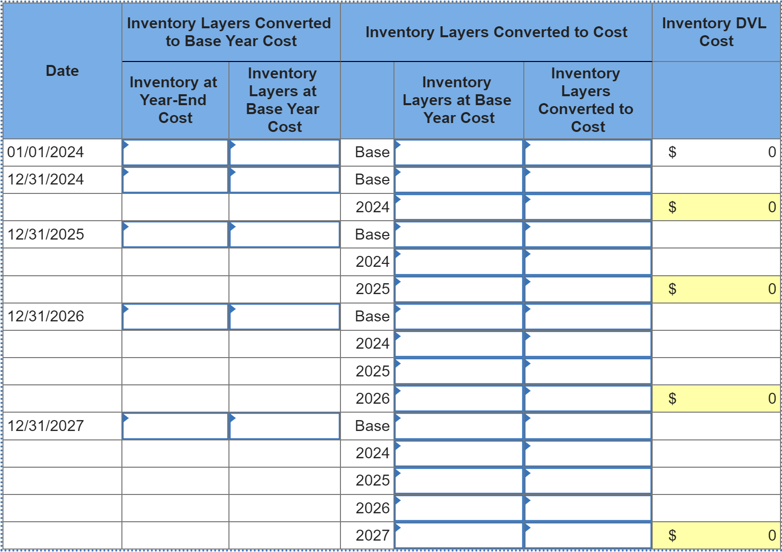 Solved A Company Uses The Dollar Value Lifo Method Of