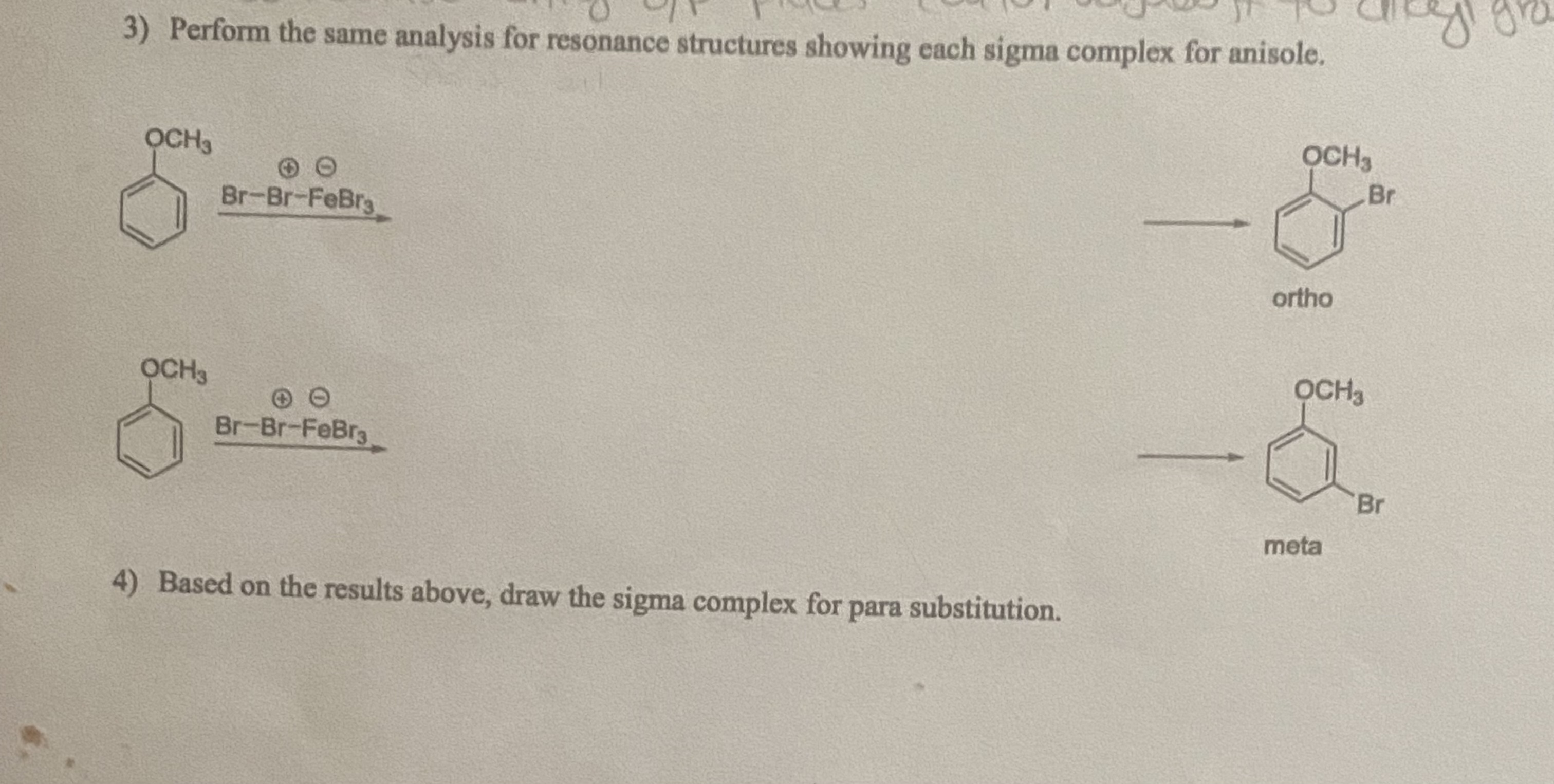 Solved 3) Perform the same analysis for resonance structures | Chegg.com