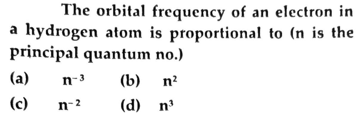 Solved The Orbital Frequency Of An Electron In A Hydrogen