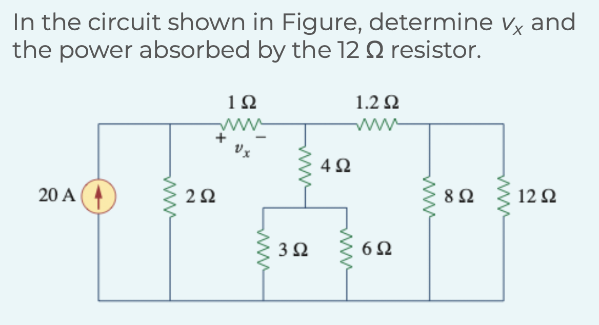 Solved In the circuit shown in Figure, determine vx and the | Chegg.com