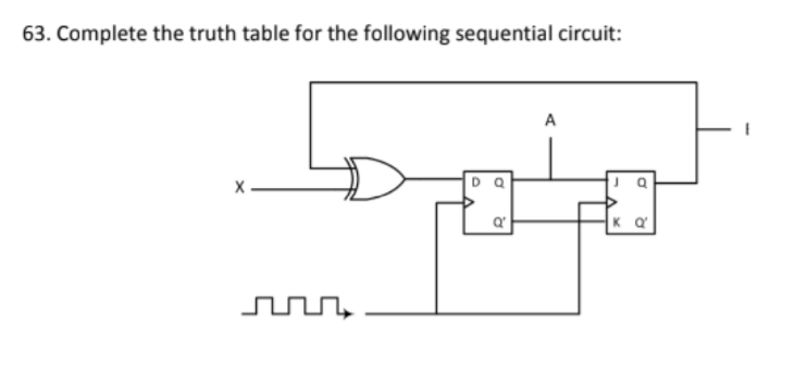 Solved 63. Complete the truth table for the following | Chegg.com
