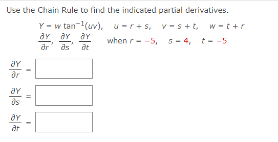Solved Use the Chain Rule to find the indicated partial | Chegg.com