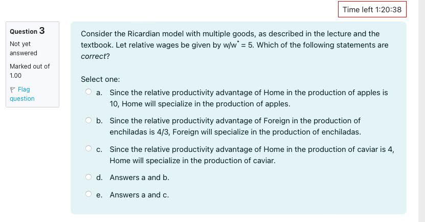 Solved rConsider the Ricardian model with multiple goods, as | Chegg.com
