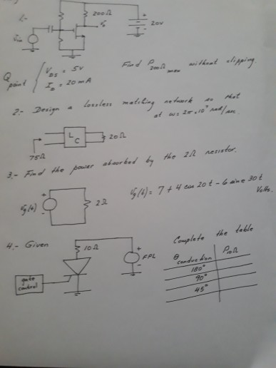 this is a review for an exam for electronics 2. | Chegg.com