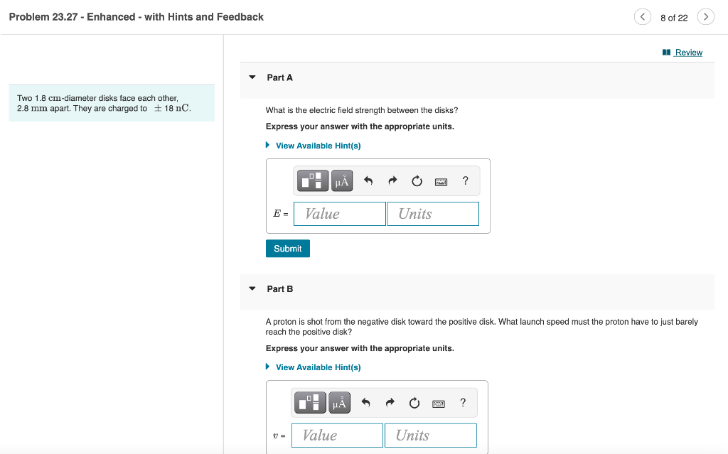 Solved Problem 23.27 - Enhanced - with Hints and Feedback 8 | Chegg.com