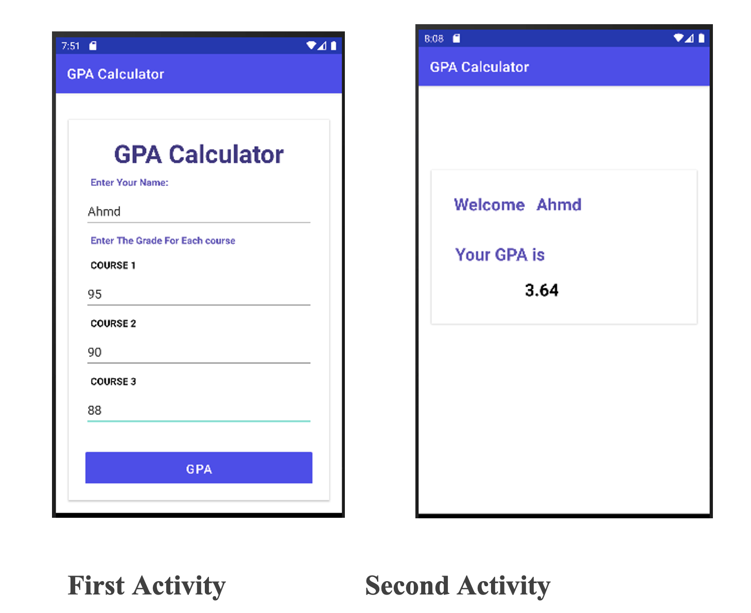 Solved Based on the screenshot below, create an Android | Chegg.com