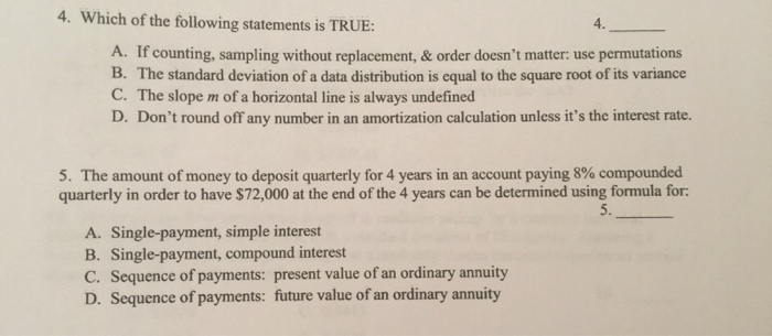 Solved Which of the following statements is TRUE: A. If | Chegg.com