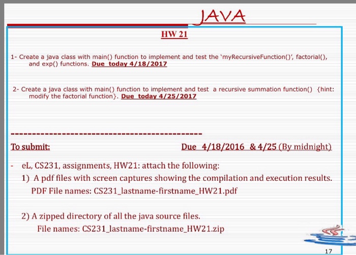 Solved AVA HW 21 1- Create a java class with main() function | Chegg.com