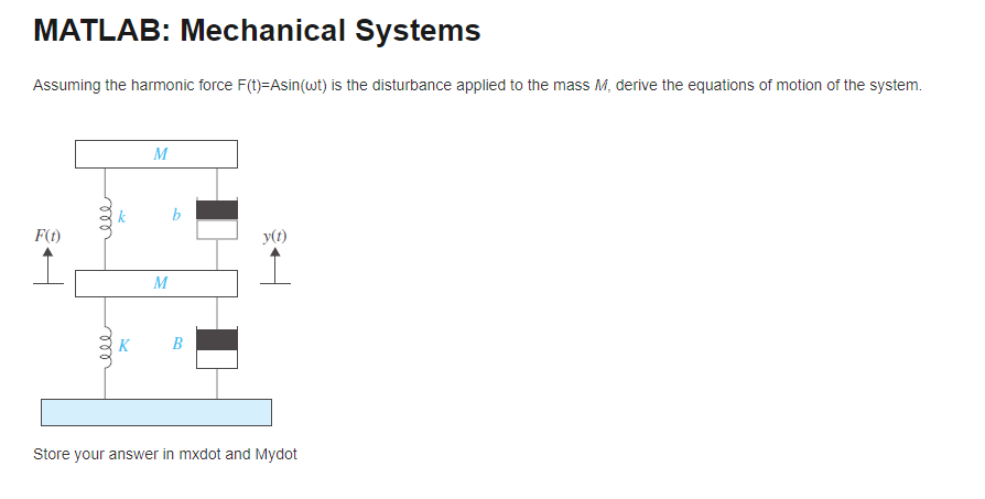 Solved MATLAB: Mechanical Systems Assuming the harmonic | Chegg.com