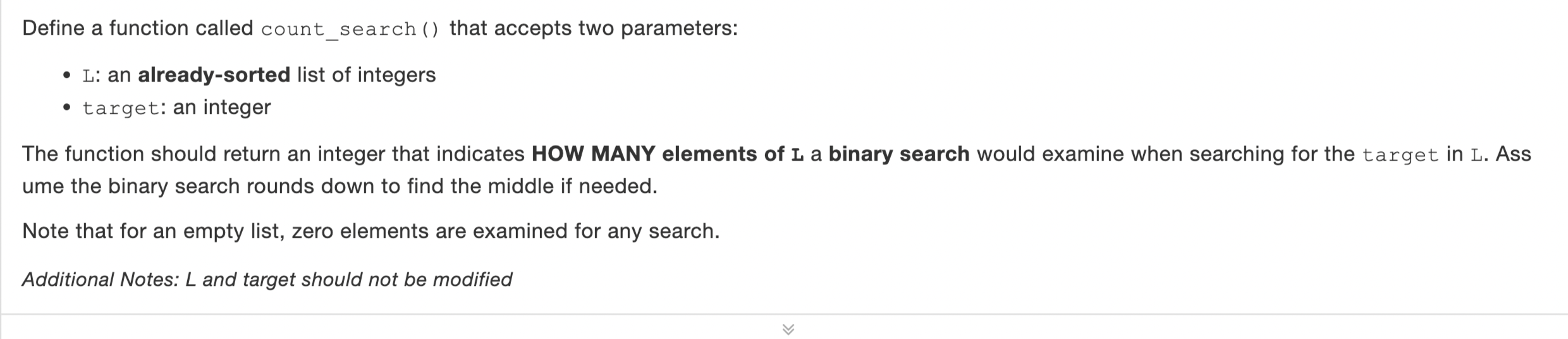 Solved Define a function called count_search () that accepts | Chegg.com