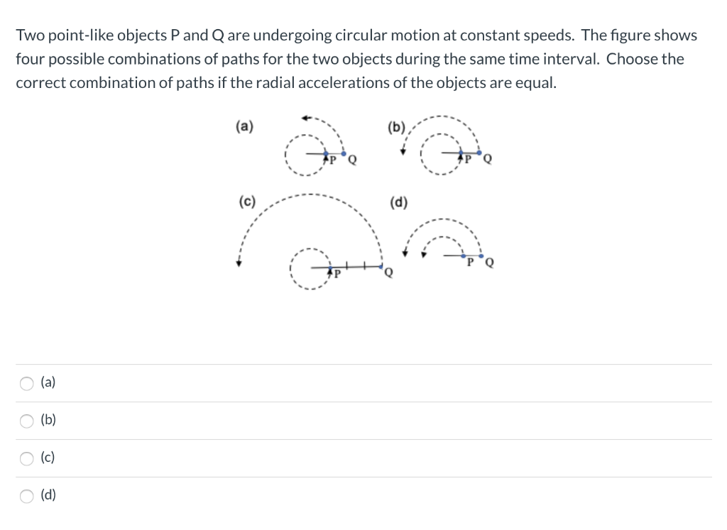 Solved Two point-like objects P and Q are undergoing | Chegg.com