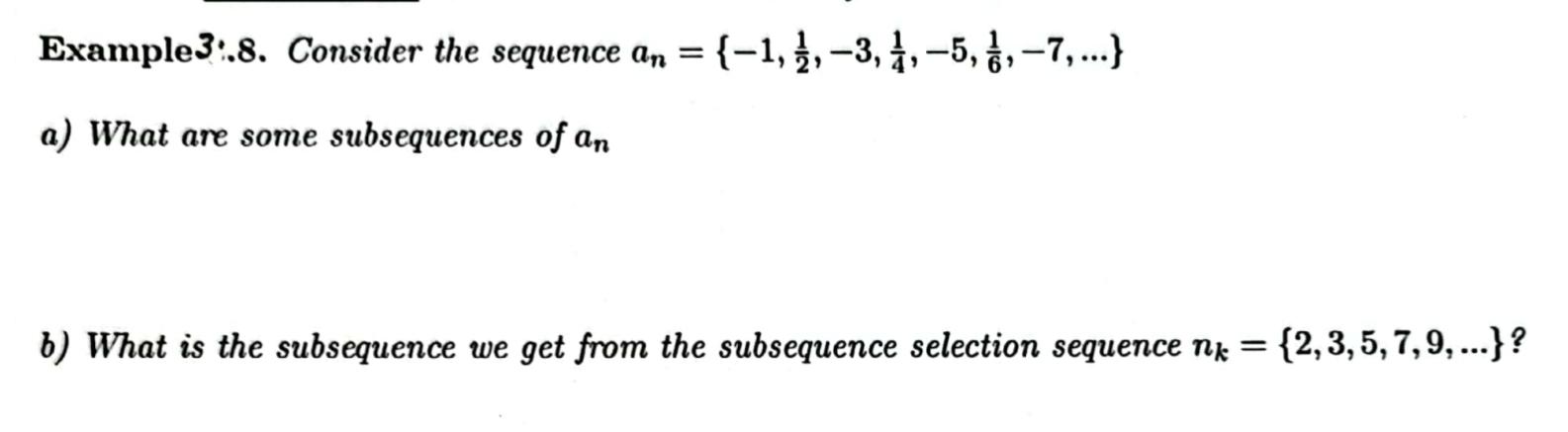 Example 3:.8. Consider the sequence | Chegg.com
