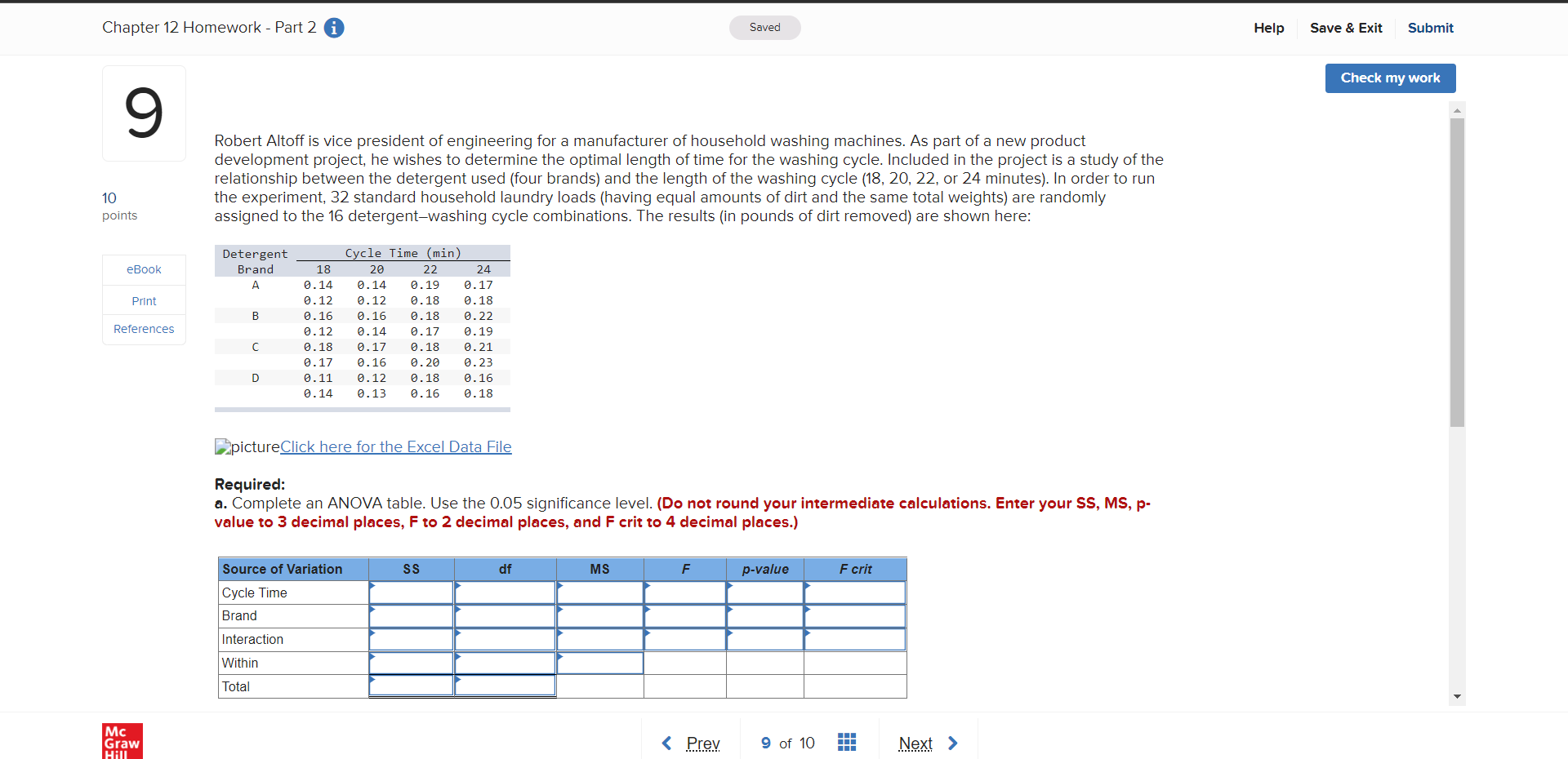 Solved Chapter 12 Homework - Part 2 Saved Help Save & Exit | Chegg.com